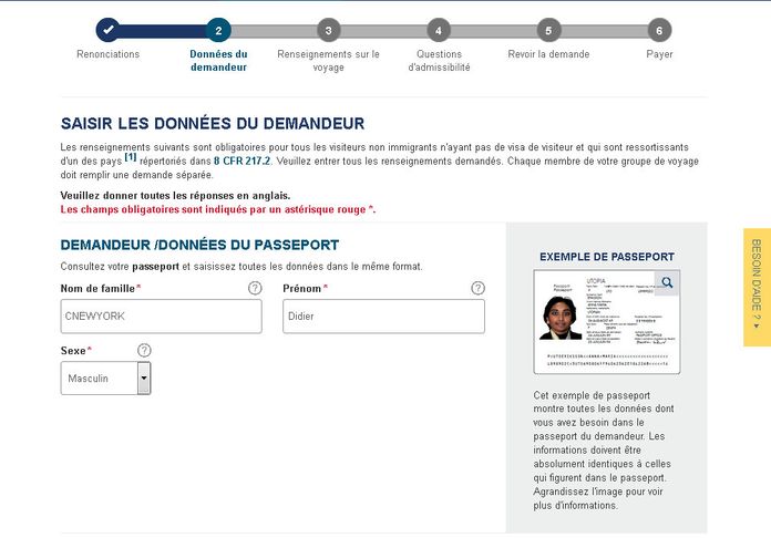 Pas à pas : comment remplir le formulaire ESTA - CNEWYORK